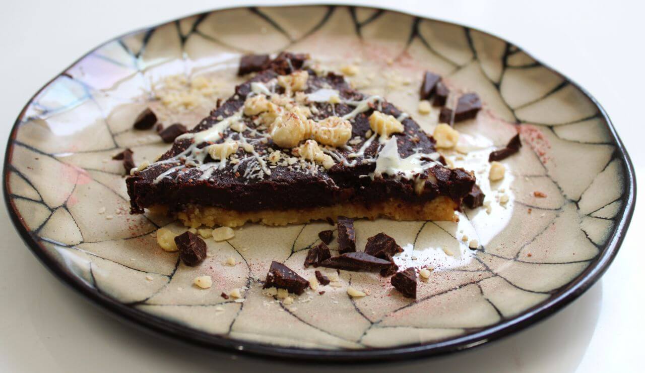 Hazelnut Dark Chocolate and Salt Flake Tart - Sparkle Ellie