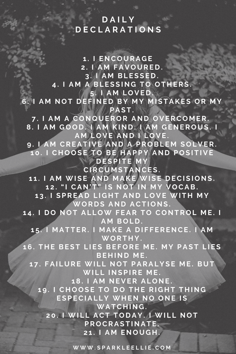 21 Declarations for 2021 - Sparkle Ellie